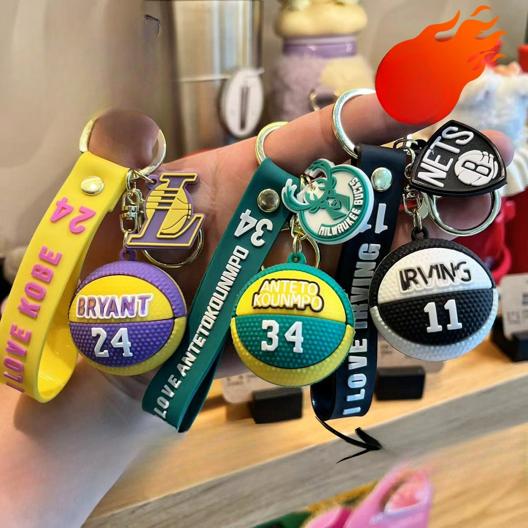 Wholesale Basketball Team Silicone Keychains JDC-KC-Biaopan010 ...
