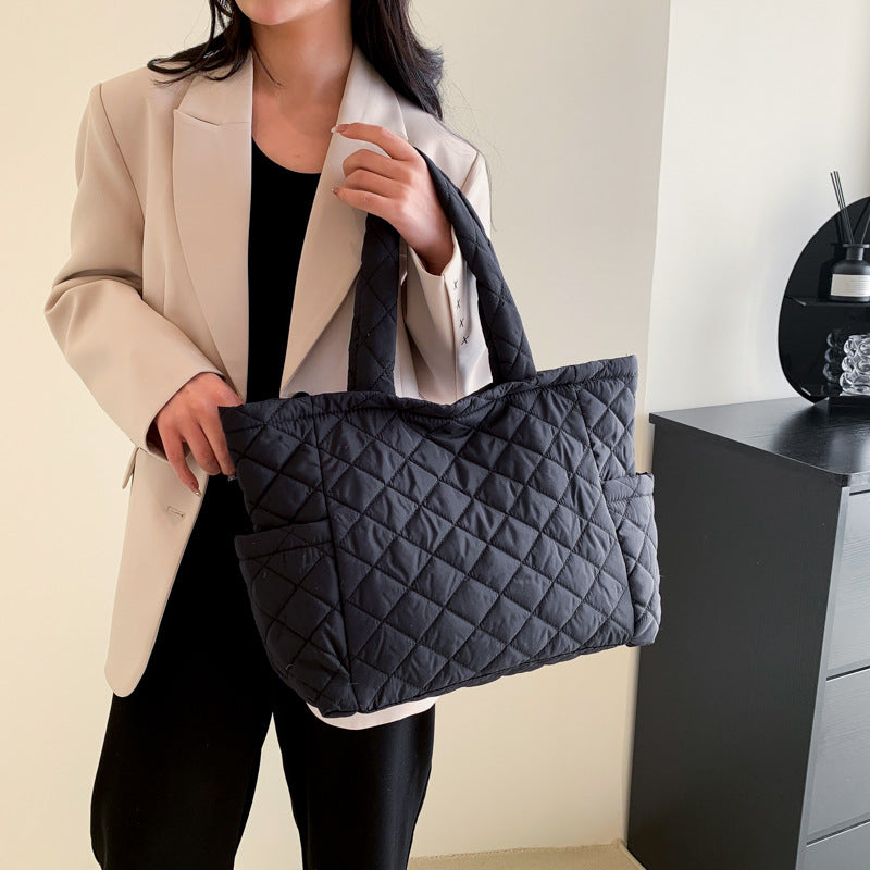 Wholesale Diamond Quilted Hand-held Tote Bag Nylon JDC-SD-PuHui003 ...