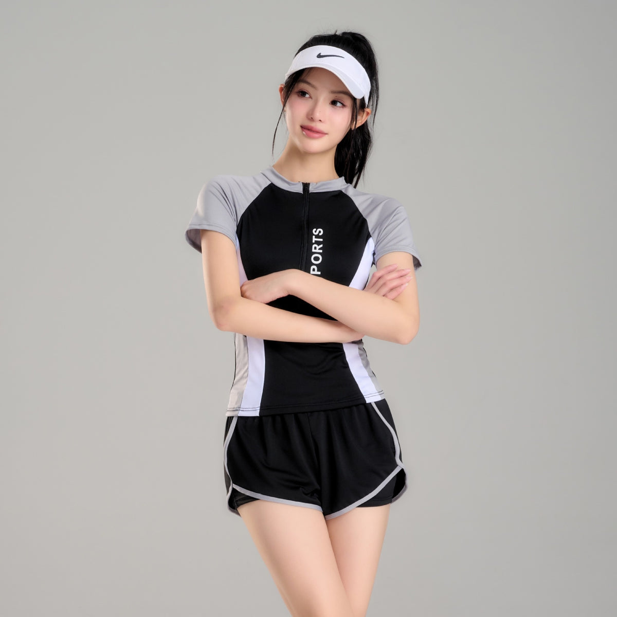 Wholesale Swimsuit conservative split high-end feeling swimming pool p ...