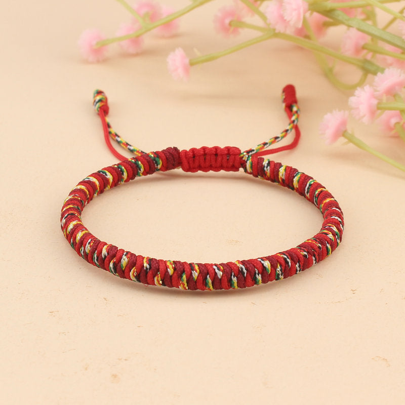 Wholesale Diamond Knot Red Rope Bracelet Colorful Mixed Color Hand Rop ...
