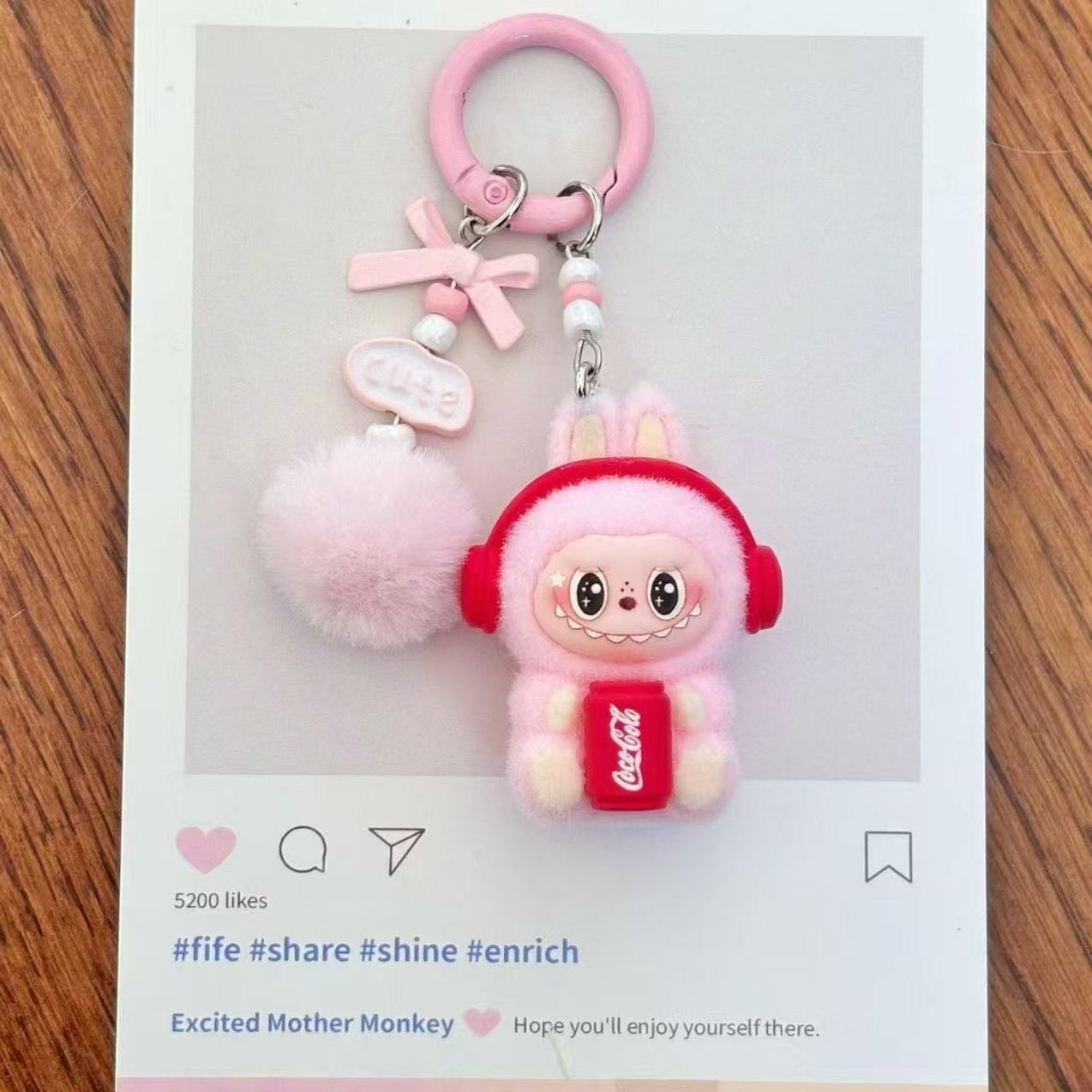 Wholesale Cute sitting posture cartoon flocked keychain — JOYASDECHINA ...