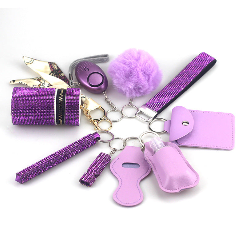 Wholesale Metal Rhinestone Coin Purse Card Holder Fur Ball Keychain ...