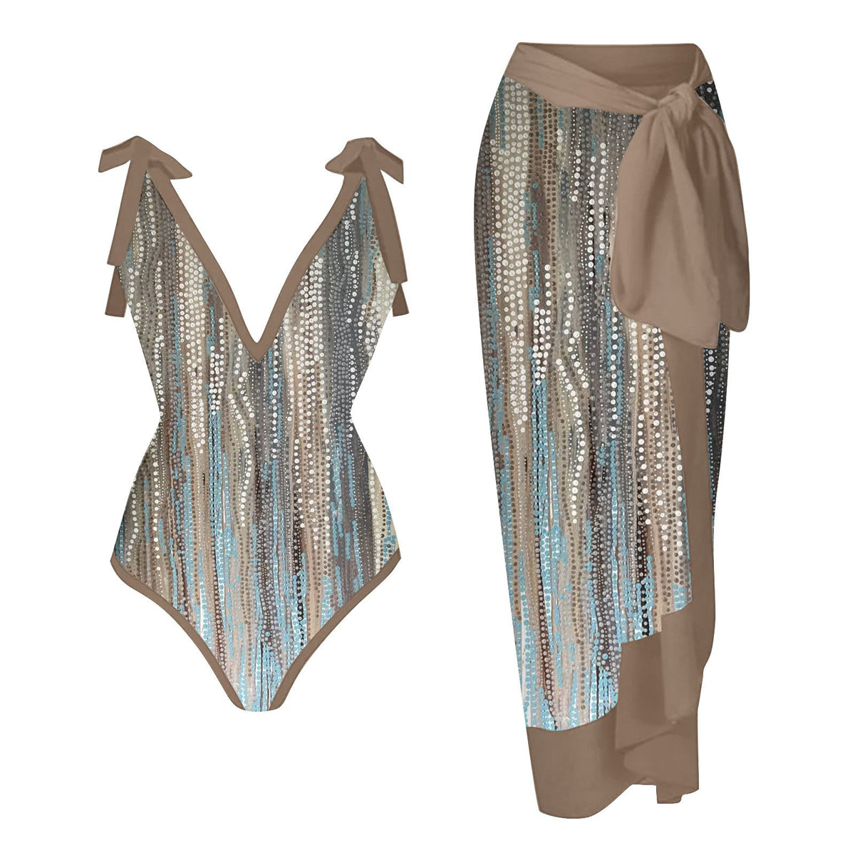 Wholesale Conjoined conservative vacation beach hot spring swimsuit re ...