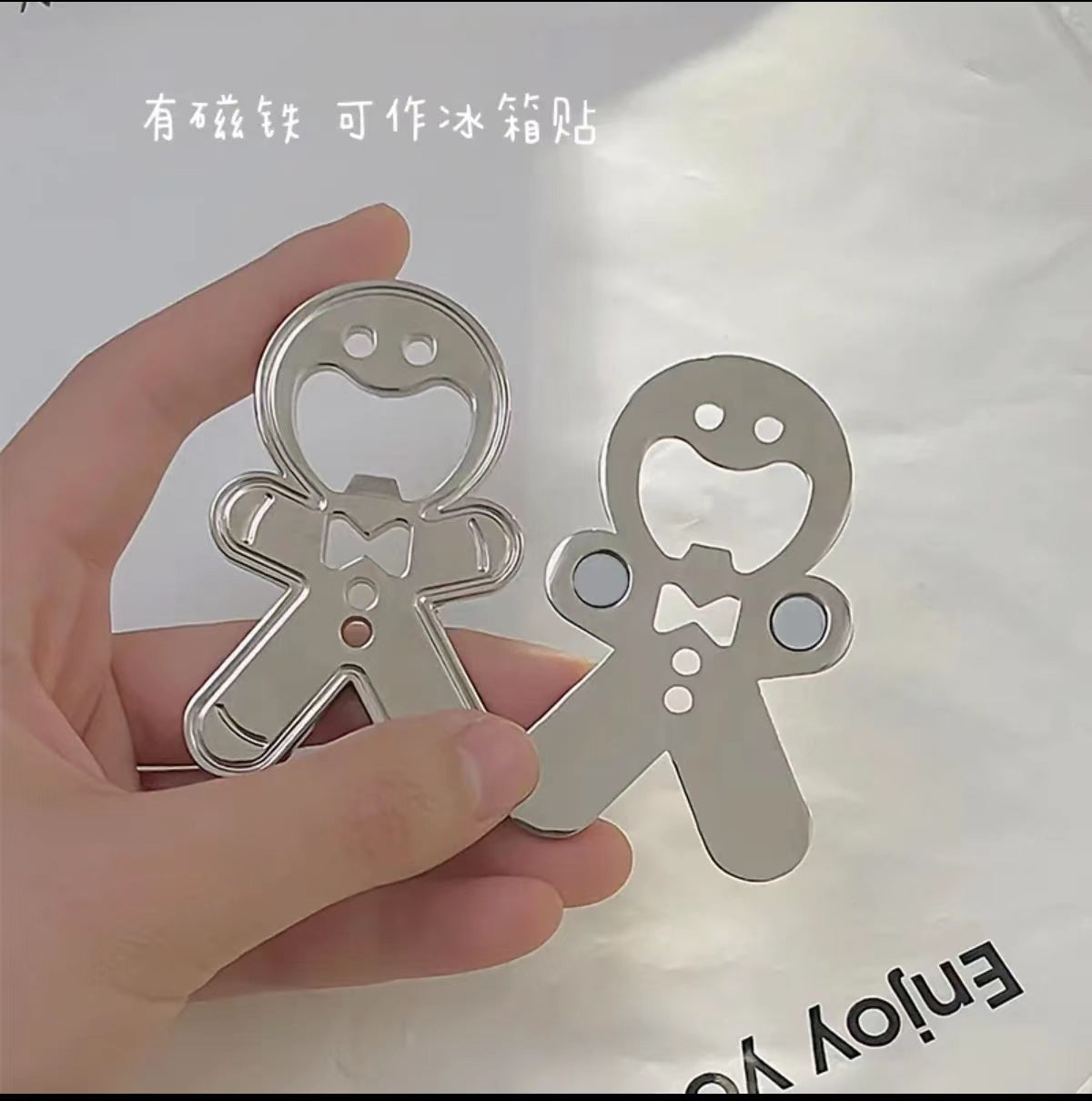 Wholesale Gingerbread Man Bottle Opener Refrigerator Magnet JDC-KC ...