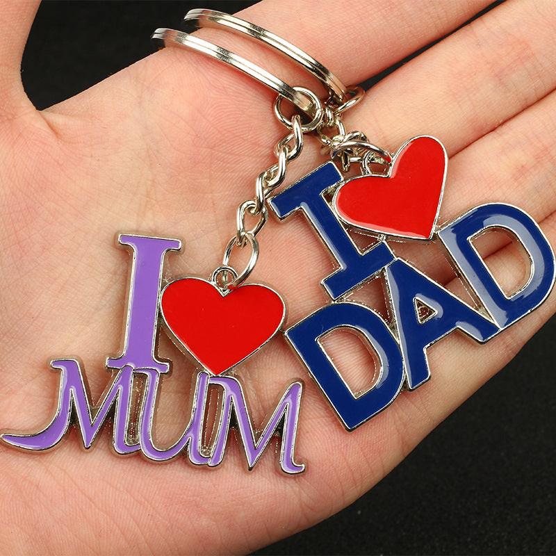 Wholesale Metal I LOVE MUM English Letter Keychain JDC-KC-Aohong011 ...