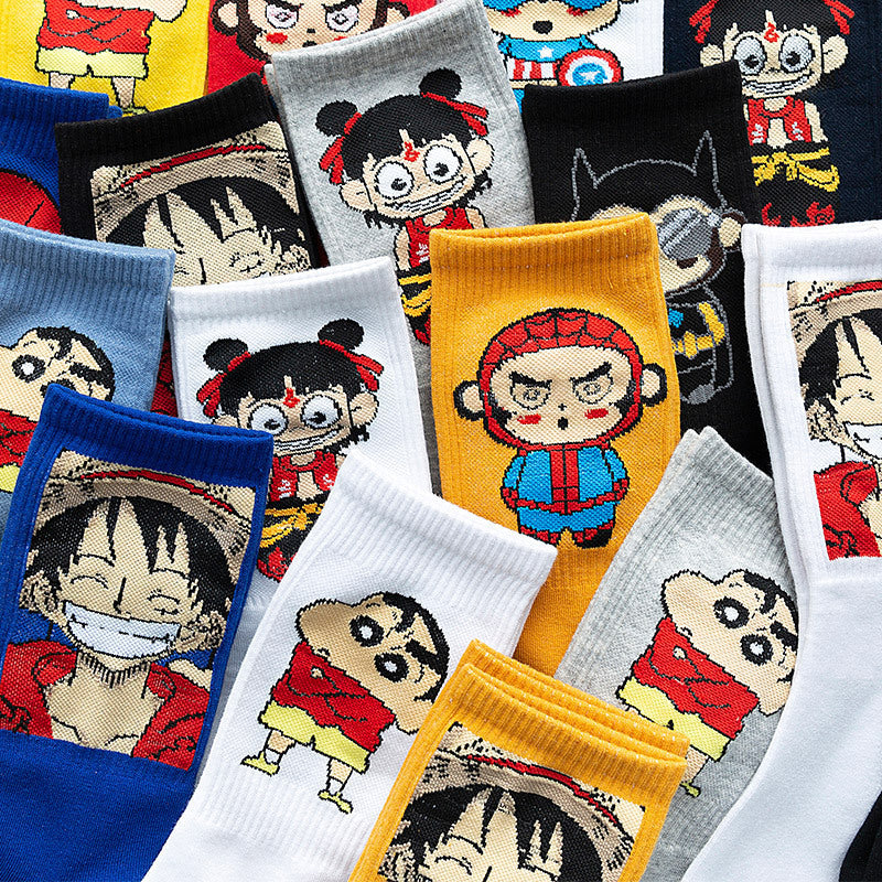Wholesale Socks men's and women's long socks cartoon street versatile ...