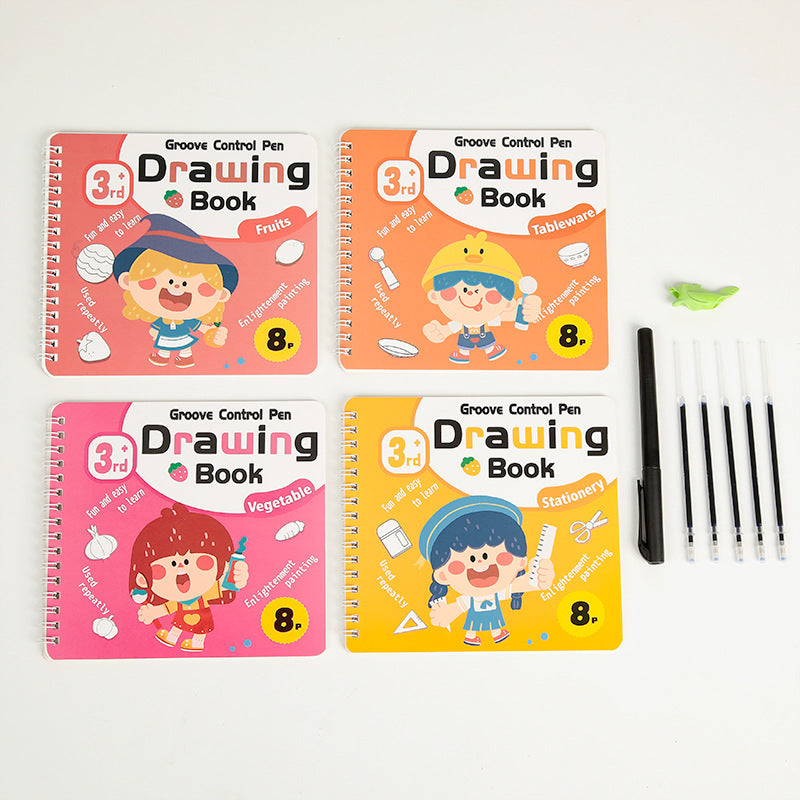 Wholesale Groove control pen drawing book children's stick figure enli ...