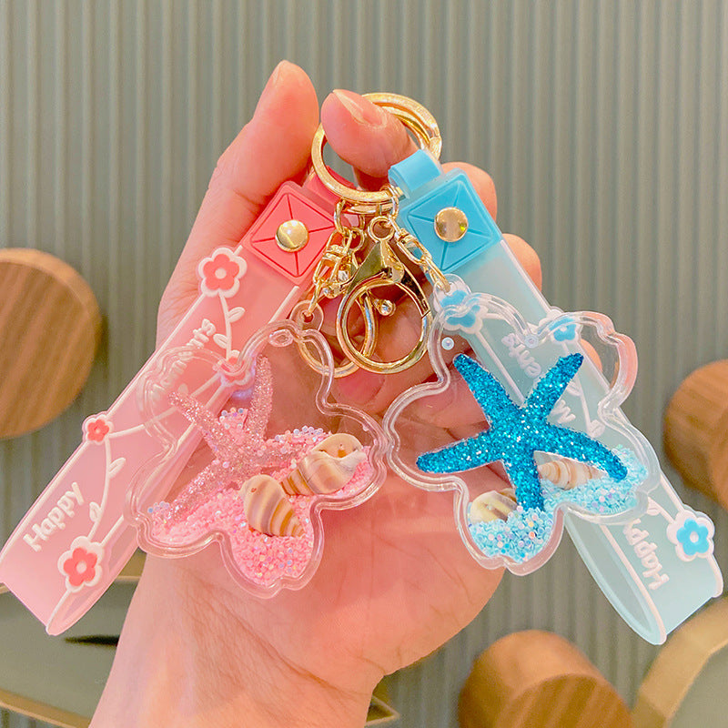Wholesale Acrylic Ocean Quicksand Oil-filled Keychain JDC-KC-KuM009 ...