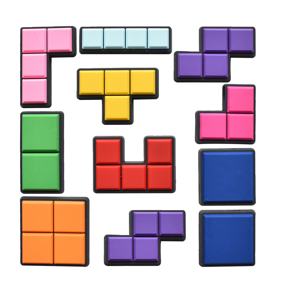 Wholesale Random 100pcs PVC Cartoon Fun Tetris Hole Shoe Buckle DIY ...