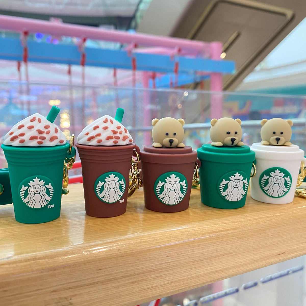 Wholesale Cartoon Starbucks Milk Tea Silicone Keychains JWE-KC ...