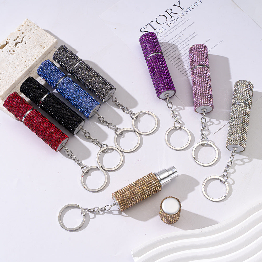 Wholesale Plastic Mini 10ml Diamond Perfume Bottle Keychain JDC-KC ...