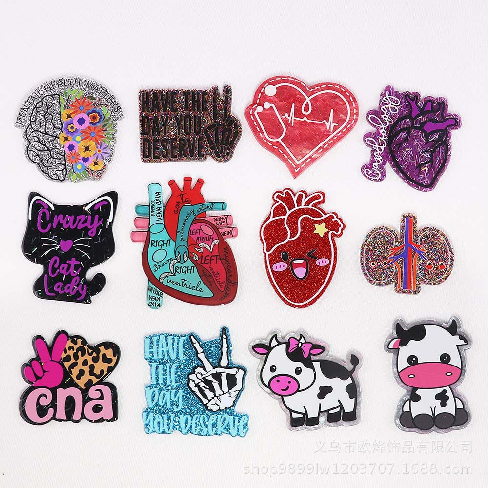 Wholesale Cartoon Organ Acrylic Pin DIY Patch Accessories JDC-FK ...
