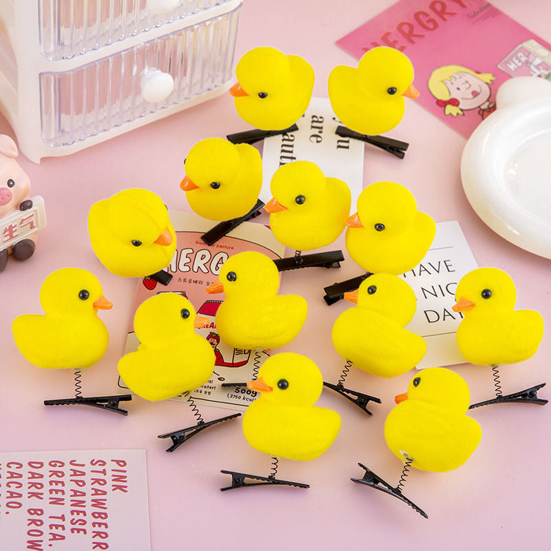 Wholesale Yellow Duck Hairpin Spring Clip Cute Children' s Hair Clips ...