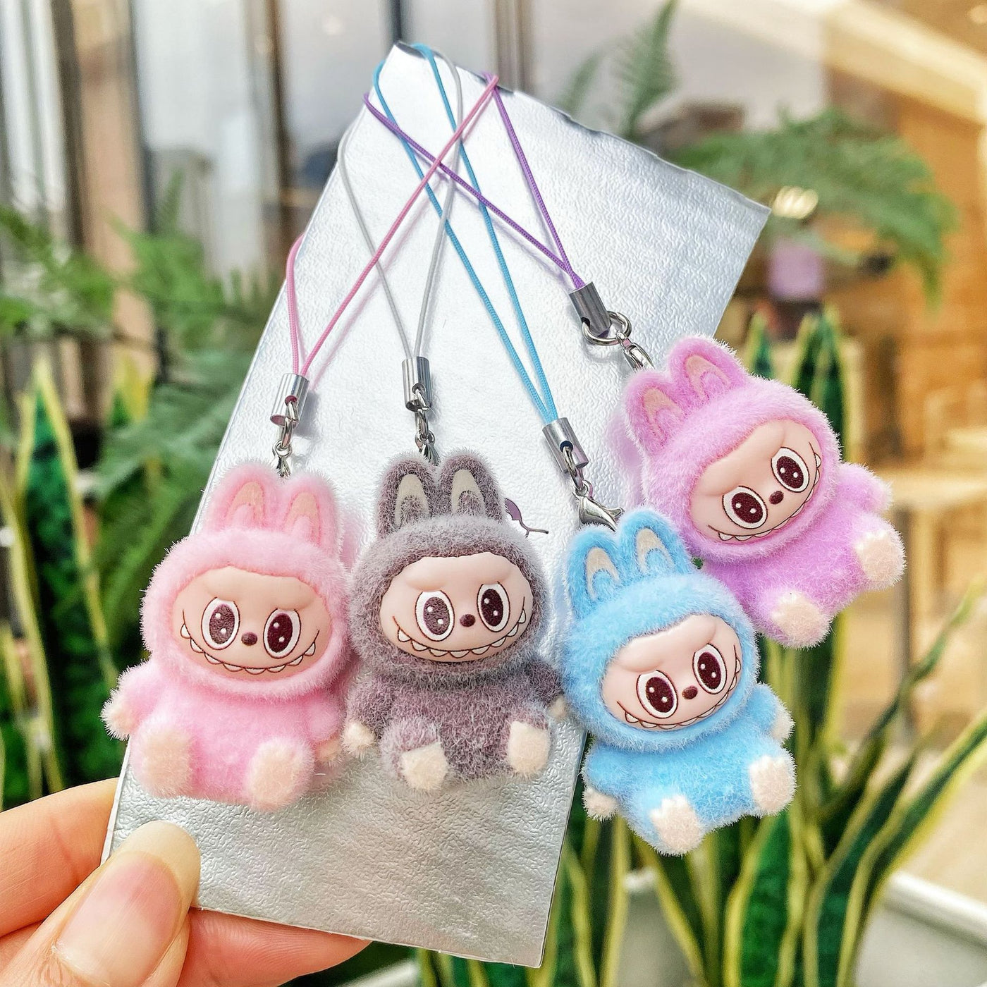 Wholesale Flocked cute cartoon keychain — JOYASDECHINA WHOLESALE JEWELRY
