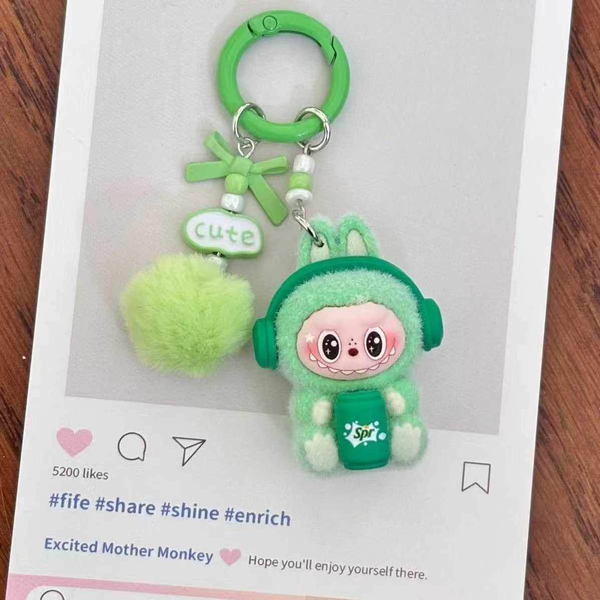 Wholesale Cute sitting posture cartoon flocked keychain — JOYASDECHINA ...