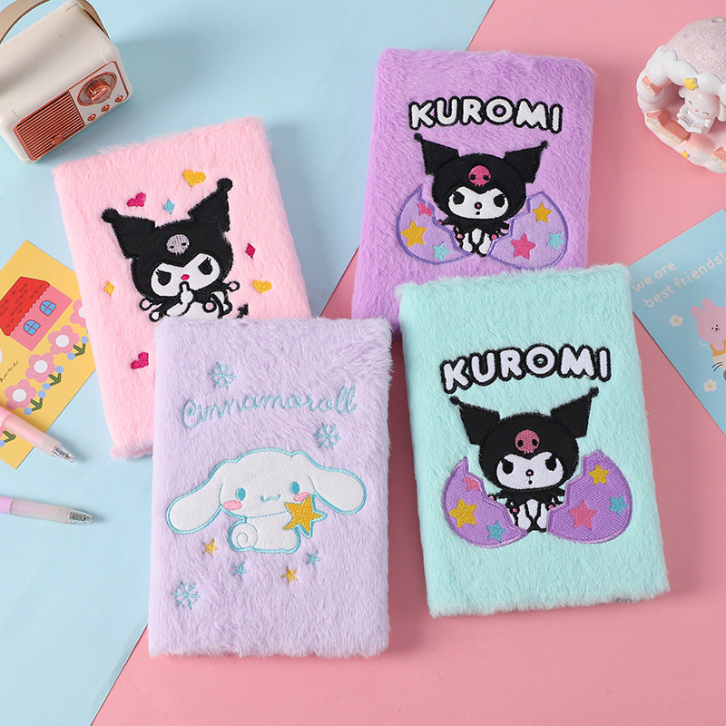 Wholesale Cartoon Character Plush Notebook for Students, Plush Notepad ...