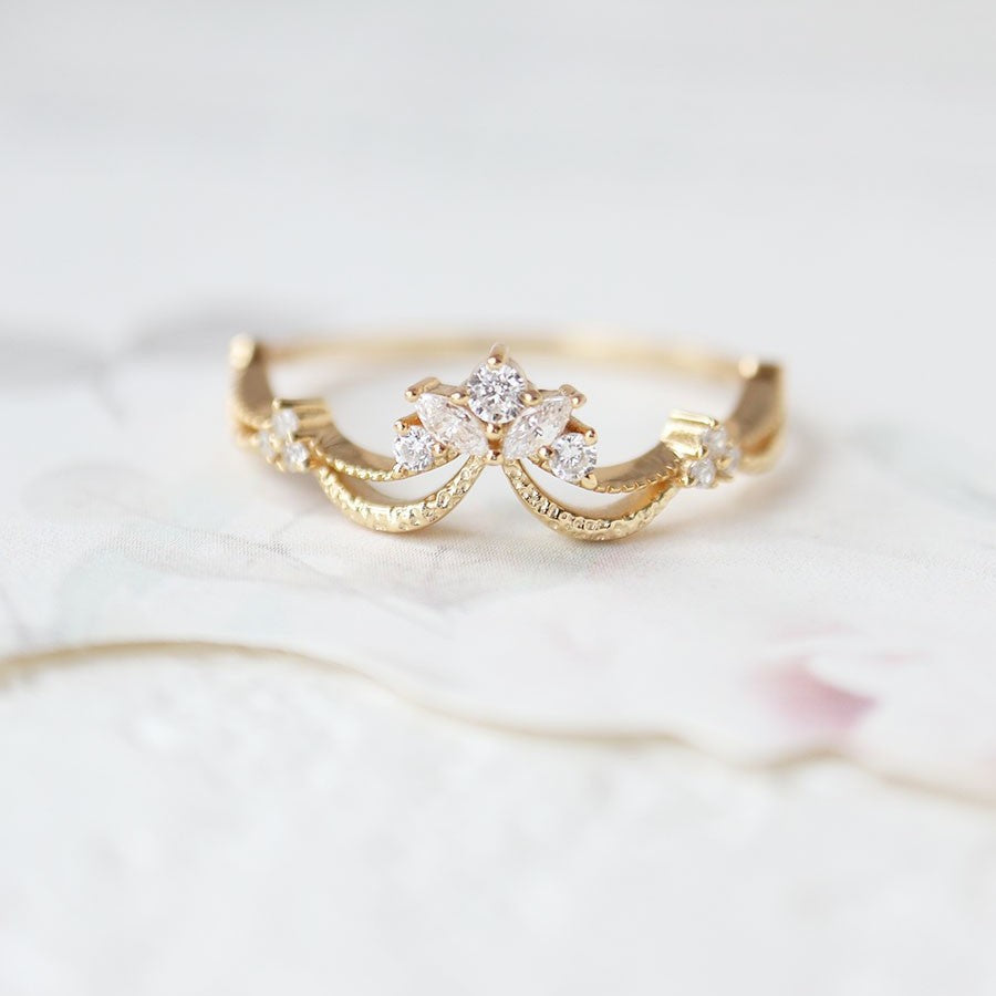 Wholesale Zircon flower bud ring, simple and versatile, layered ring s — JOYASDECHINA WHOLESALE ...