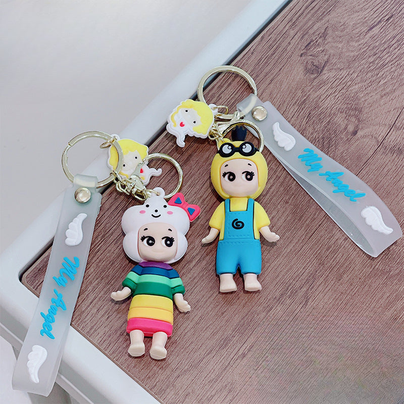 Wholesale Cartoon Cute Angel Girl Silicone Keychains JDC-KC-MRan005 ...