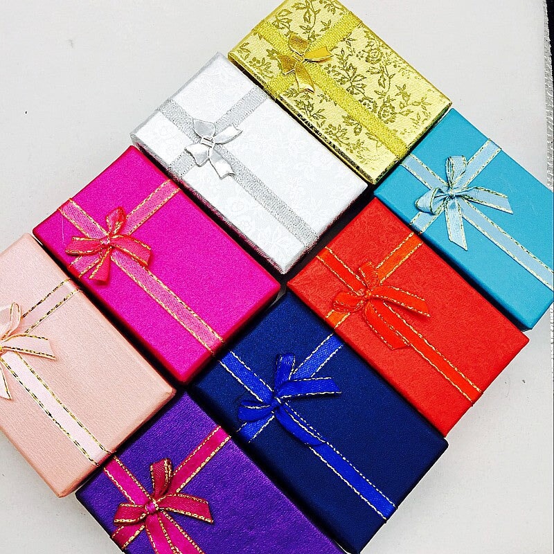 Wholesale Bow Cardboard Sponge Flannel Jewelry Box JDC-JP-Fuyong011 ...