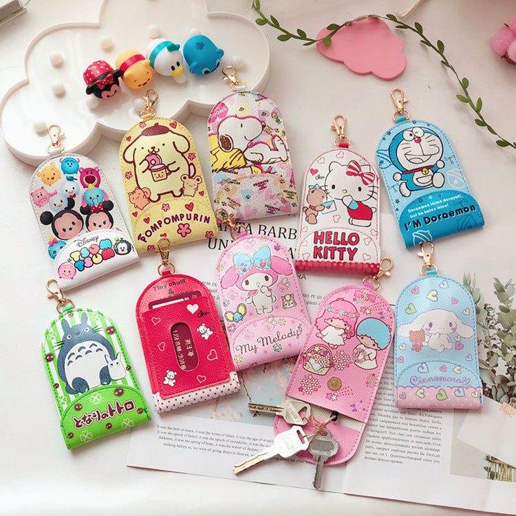 Wholesale Cartoon Telescopic Keychain Card Holder Stretching Key Cover ...