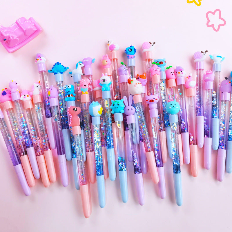 Wholesale colorful fairy pen creative student quicksand neutral pen JDC ...