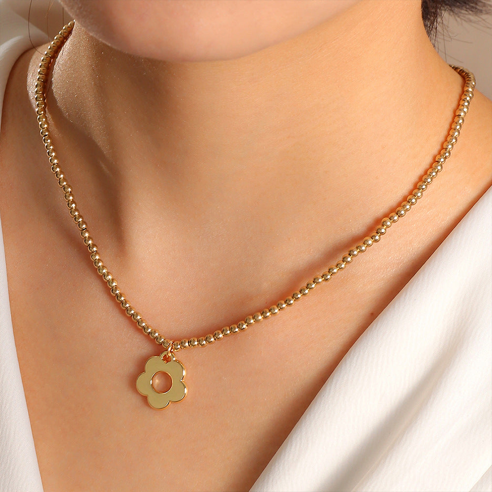 Joyas al por mayor al por mayor Venta al por mayor Oro Hollow Flower ...